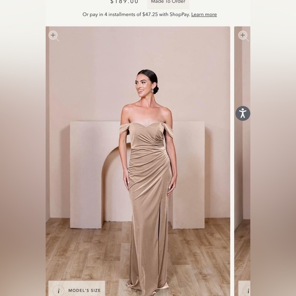 Revelry | Dresses | Revelry Ariel Convertible Champagne Velvet Dress ...